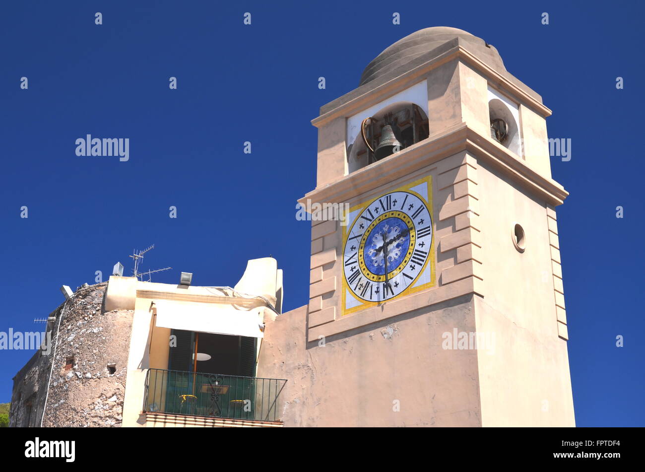 Capri Italy Clock Bell Tower High Resolution Stock Photography and ...