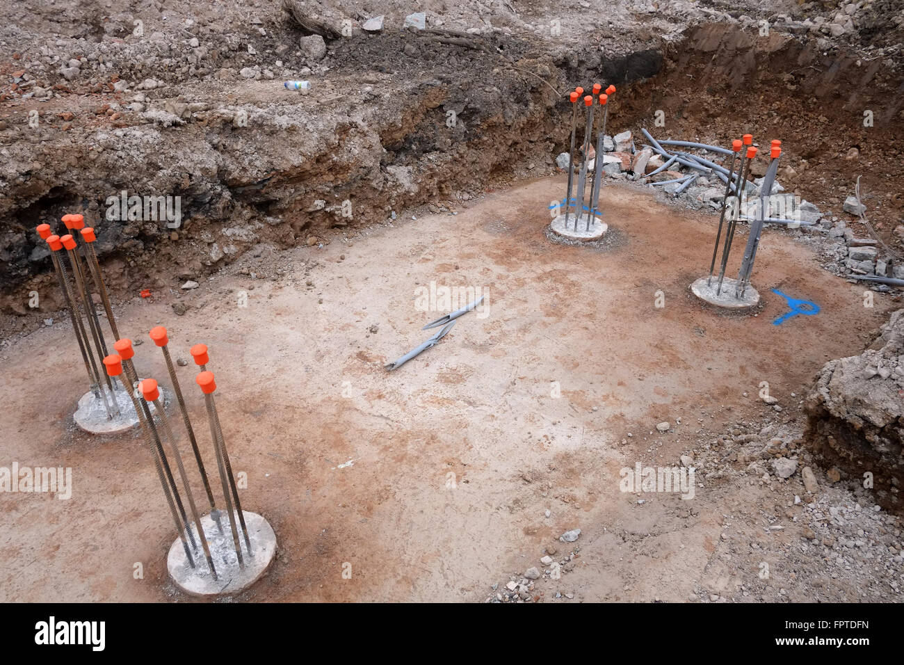 Concrete pile caps foundations hi-res stock photography and images - Alamy
