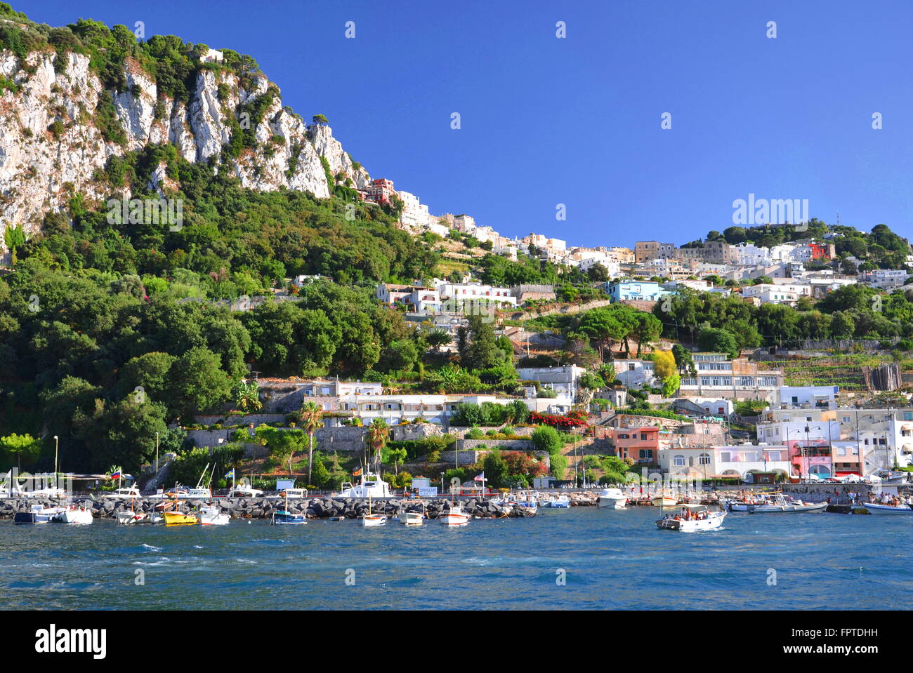 Picturesque Marina Piccola on Capri island in southern Italy Stock ...