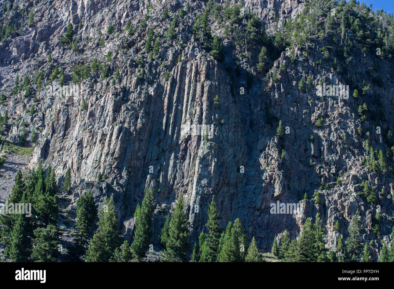 Basalt cliff yellowstone national park hi-res stock photography and ...