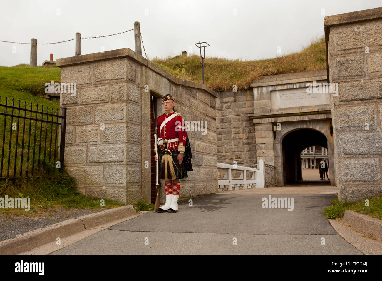 garrison sentry guard on duty at Citadel Hill historic site in halifax ...