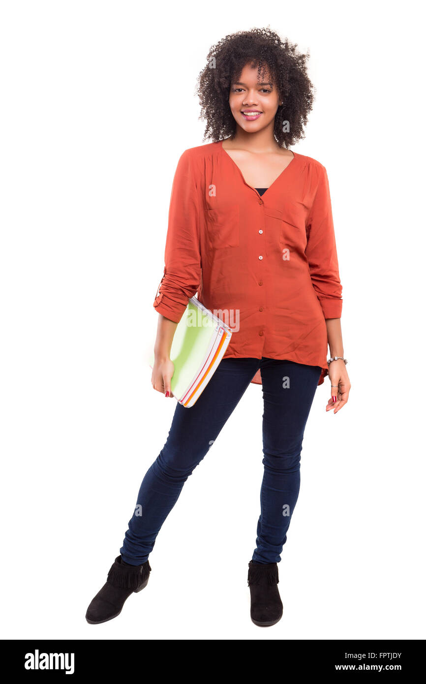 Studio shot of a beautiful student Stock Photo - Alamy