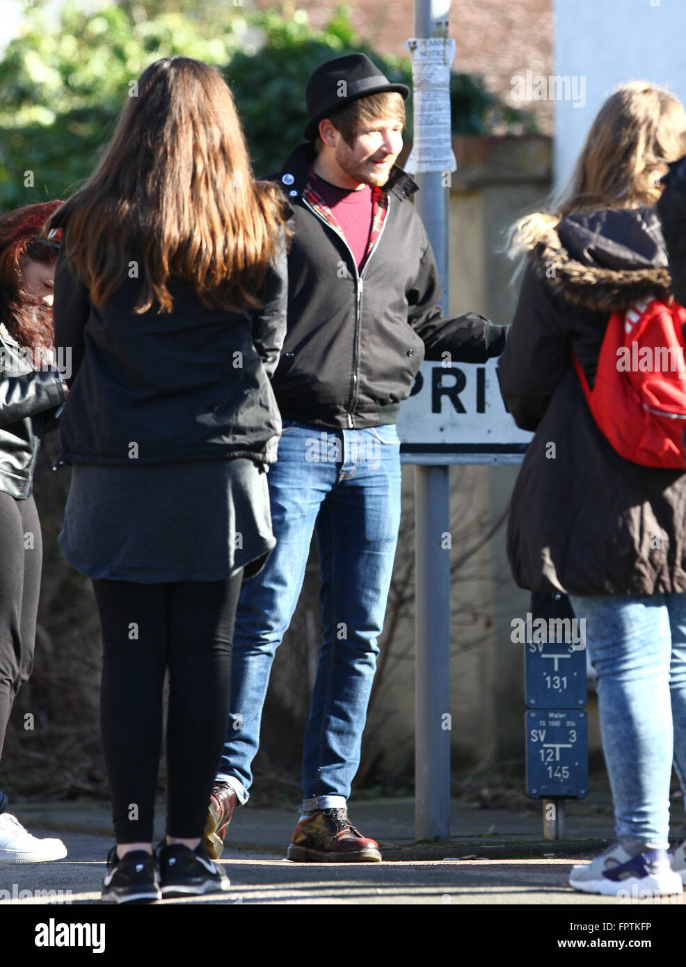 The cast of 'Eastenders' are seen outside Elstree Studios in ...