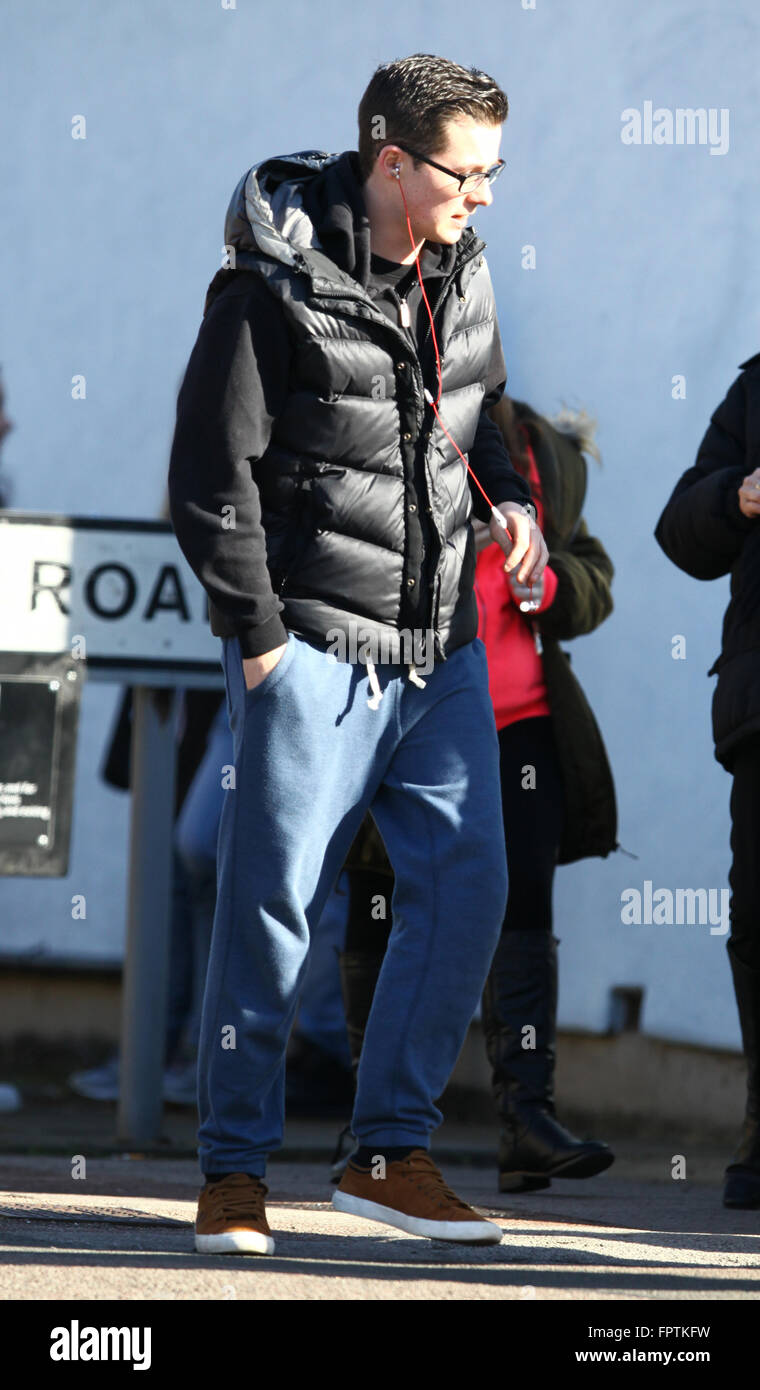 The cast of 'Eastenders' are seen outside Elstree Studios in ...