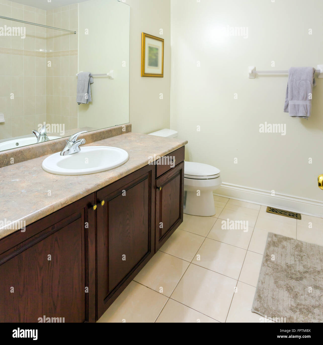 Interior design of a bathroom in new house Stock Photo - Alamy
