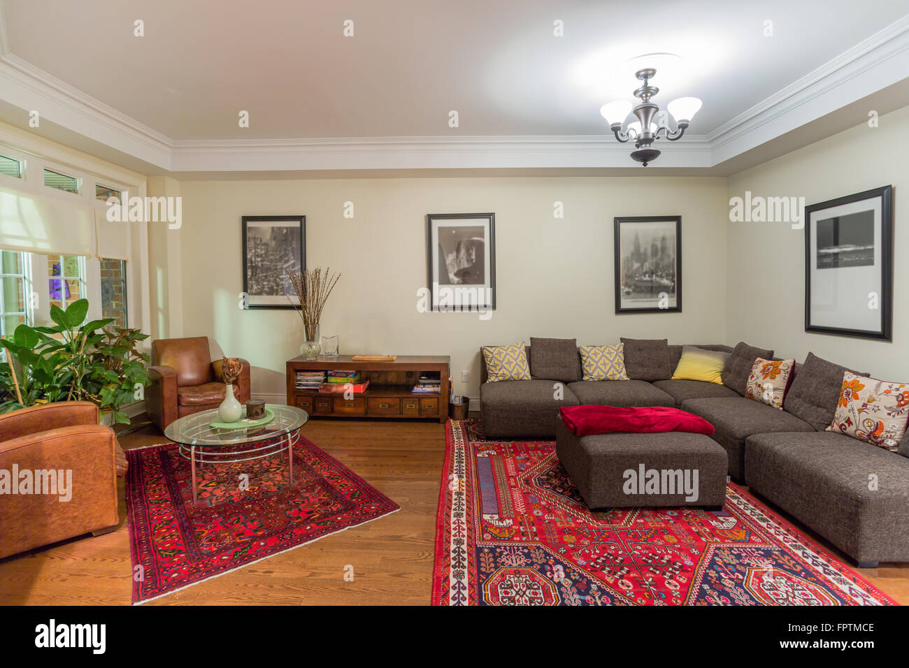 Living Room Interior Design in a new house Stock Photo - Alamy