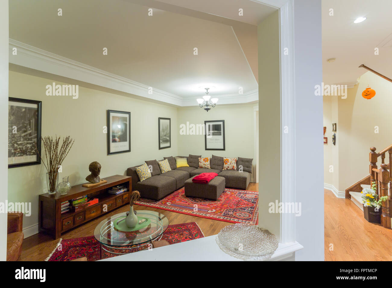 Living Room Interior Design in a new house Stock Photo - Alamy