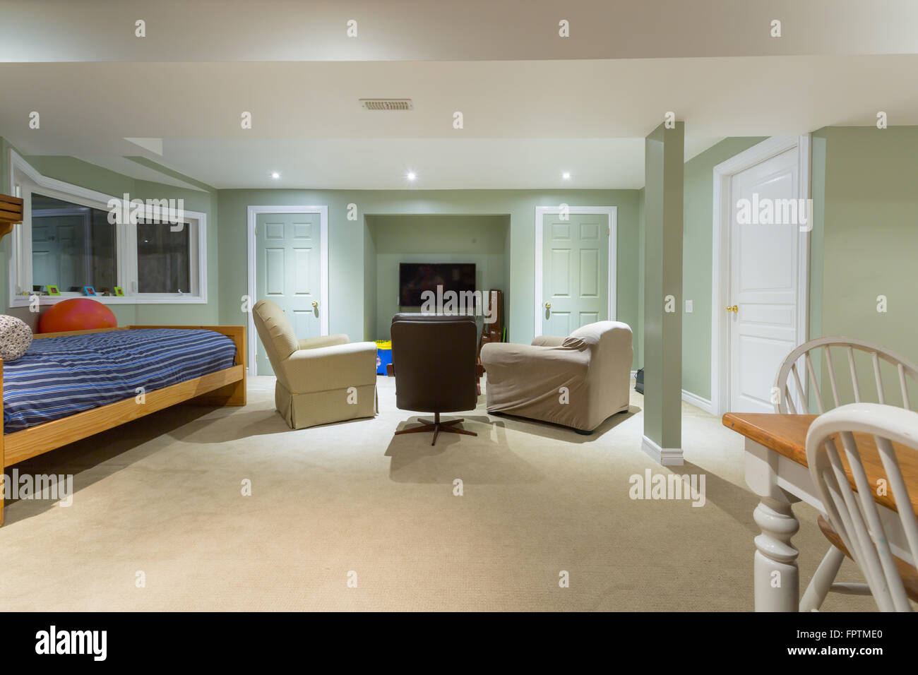 Basement Interior design in a new house Stock Photo - Alamy