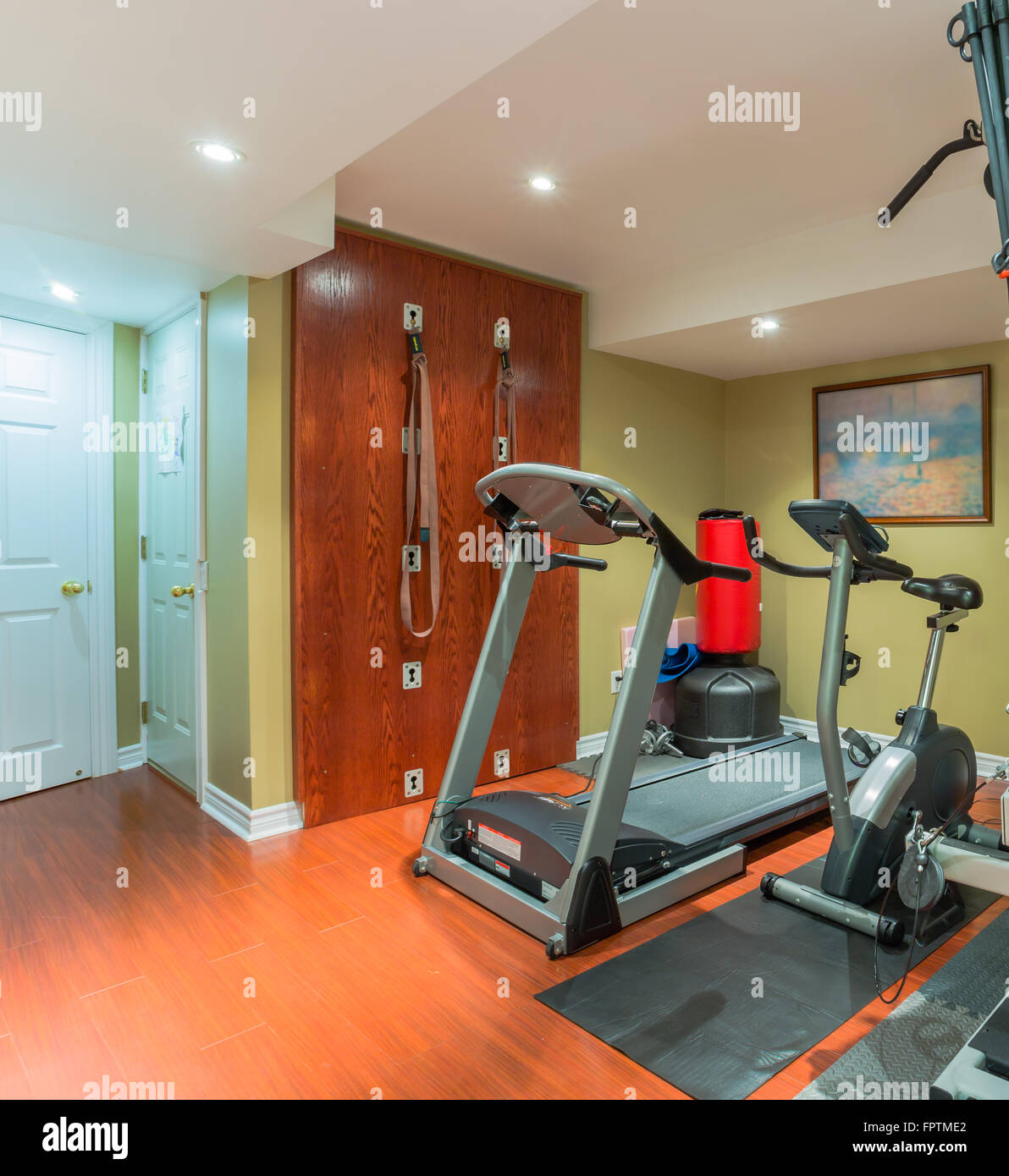 interior of new modern gym with equipment Stock Photo - Alamy