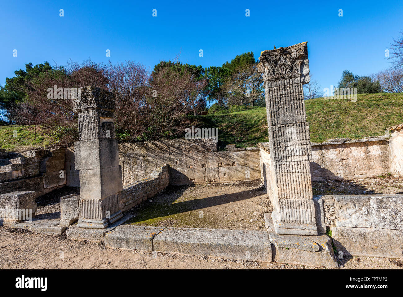 Ruines de Glanum ,Saint Rémy de Provence,Bdr france 13 Stock Photo - Alamy