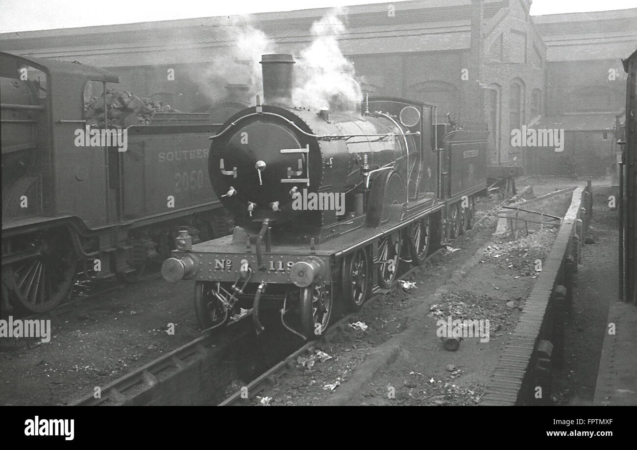 LSWR 4-4-0 T9 steam locomotive 30119 repainted as LSWR 119 in about ...