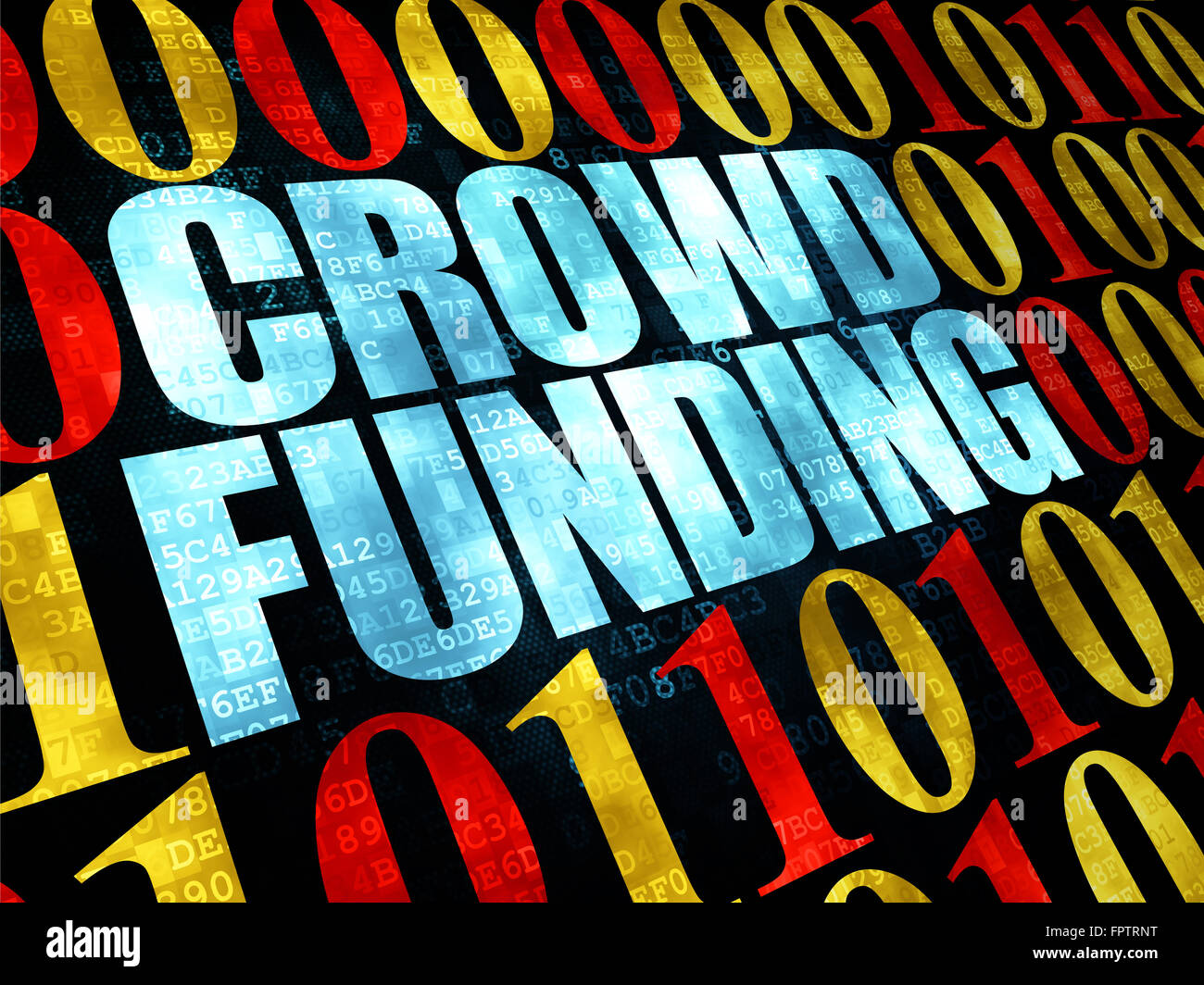 Business concept: Crowd Funding on Digital background Stock Photo - Alamy