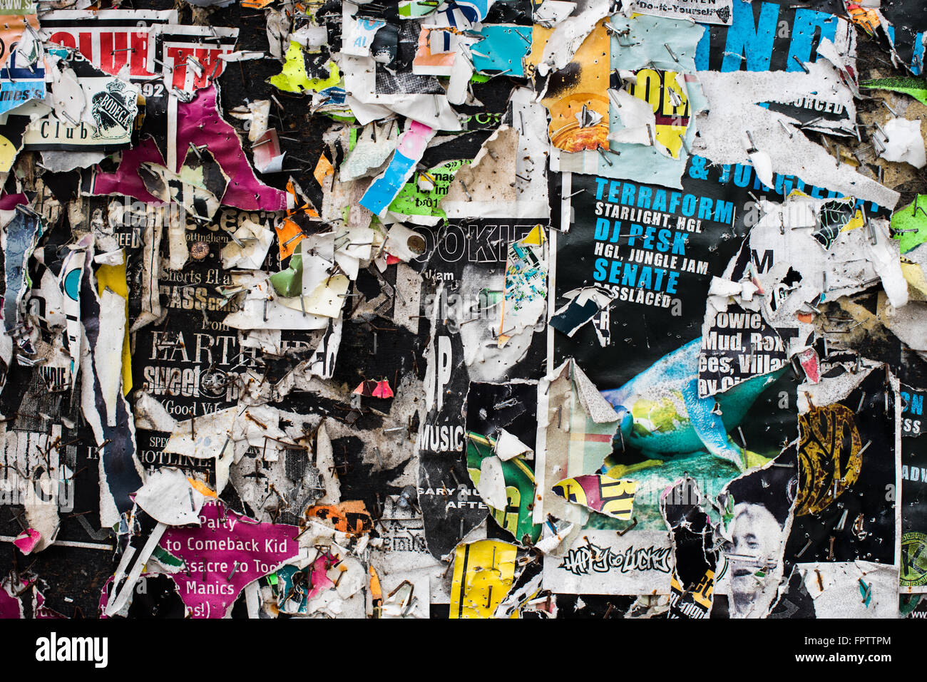 Ripped peeling posters hi-res stock photography and images - Alamy