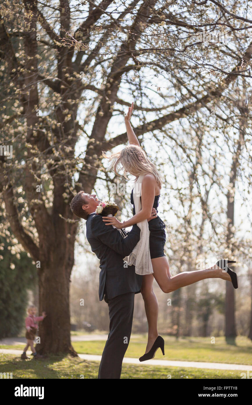 Woman in long dress lifting hi-res stock photography and images - Alamy