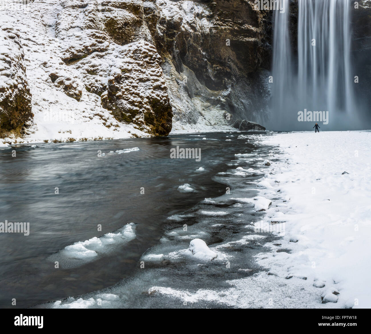 Skogarfoss waterfall people hi-res stock photography and images - Alamy