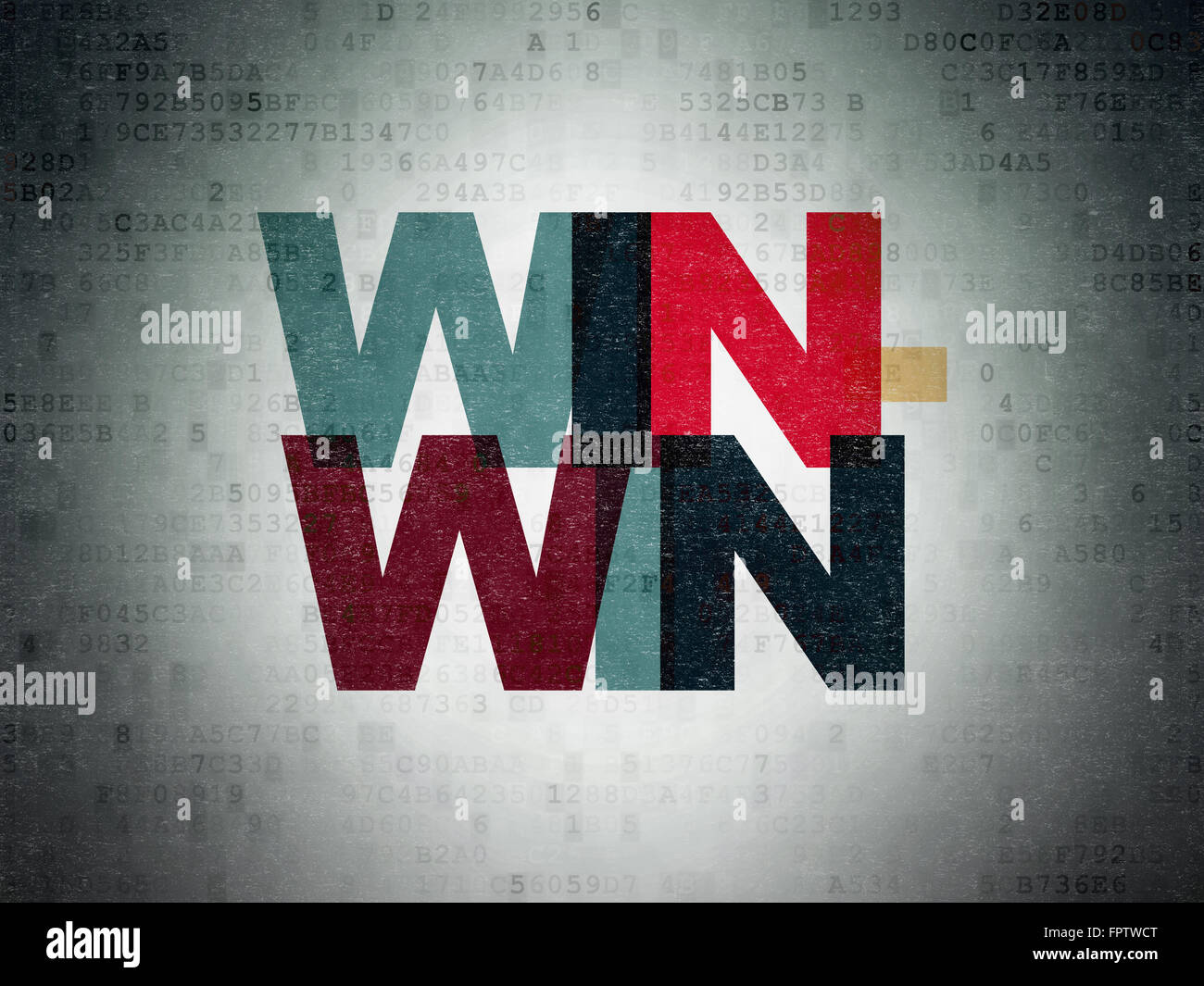 Business concept: Win-Win on Digital Paper background Stock Photo - Alamy