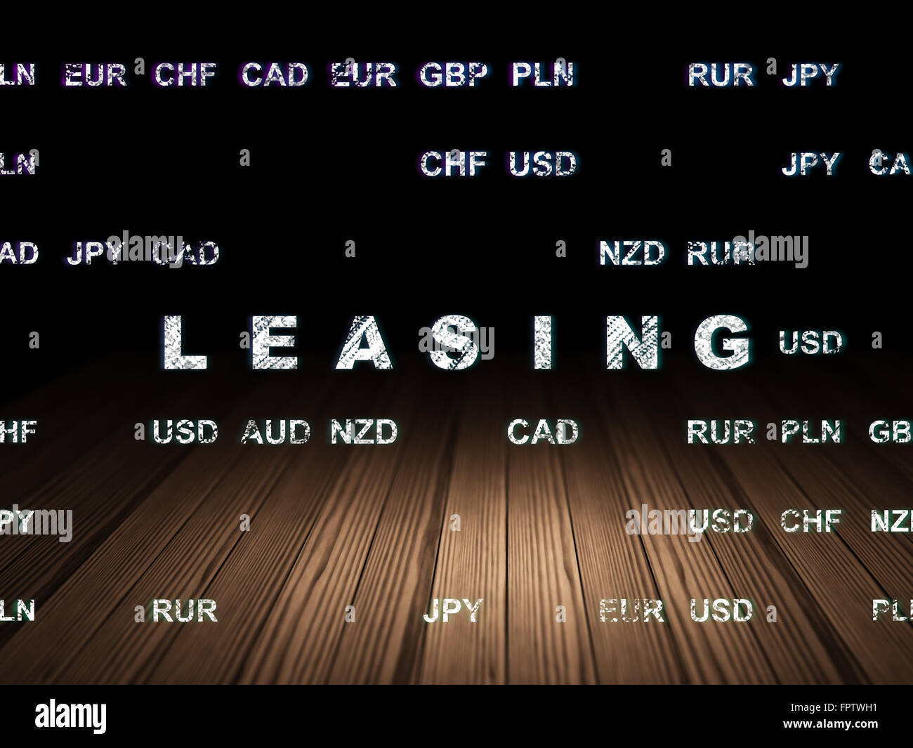 Finance concept: Leasing in grunge dark room Stock Photo - Alamy