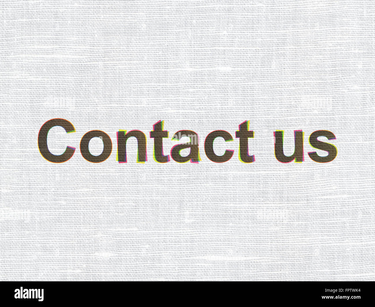 Business concept: Contact us on fabric texture background Stock Photo ...