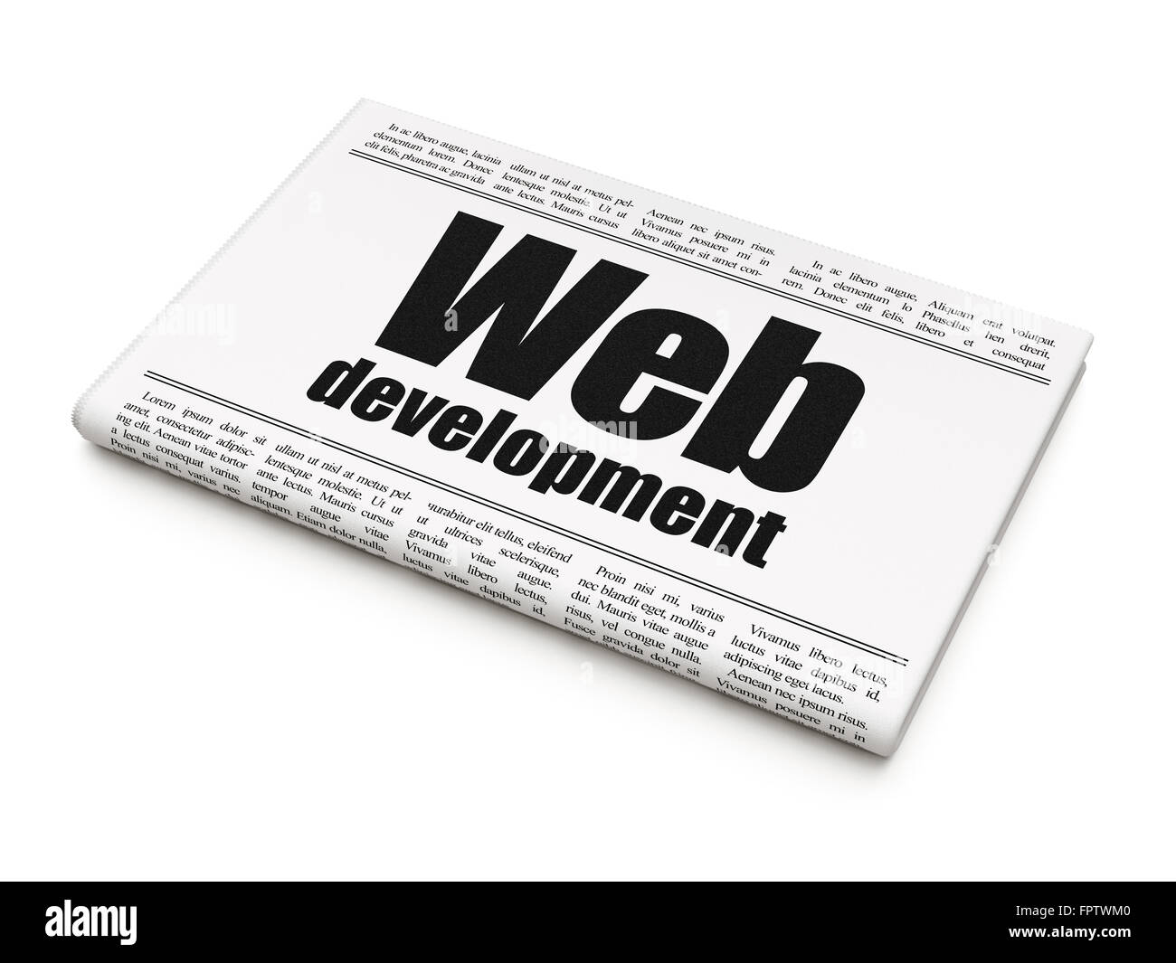 Web development concept: newspaper headline Web Development Stock Photo ...