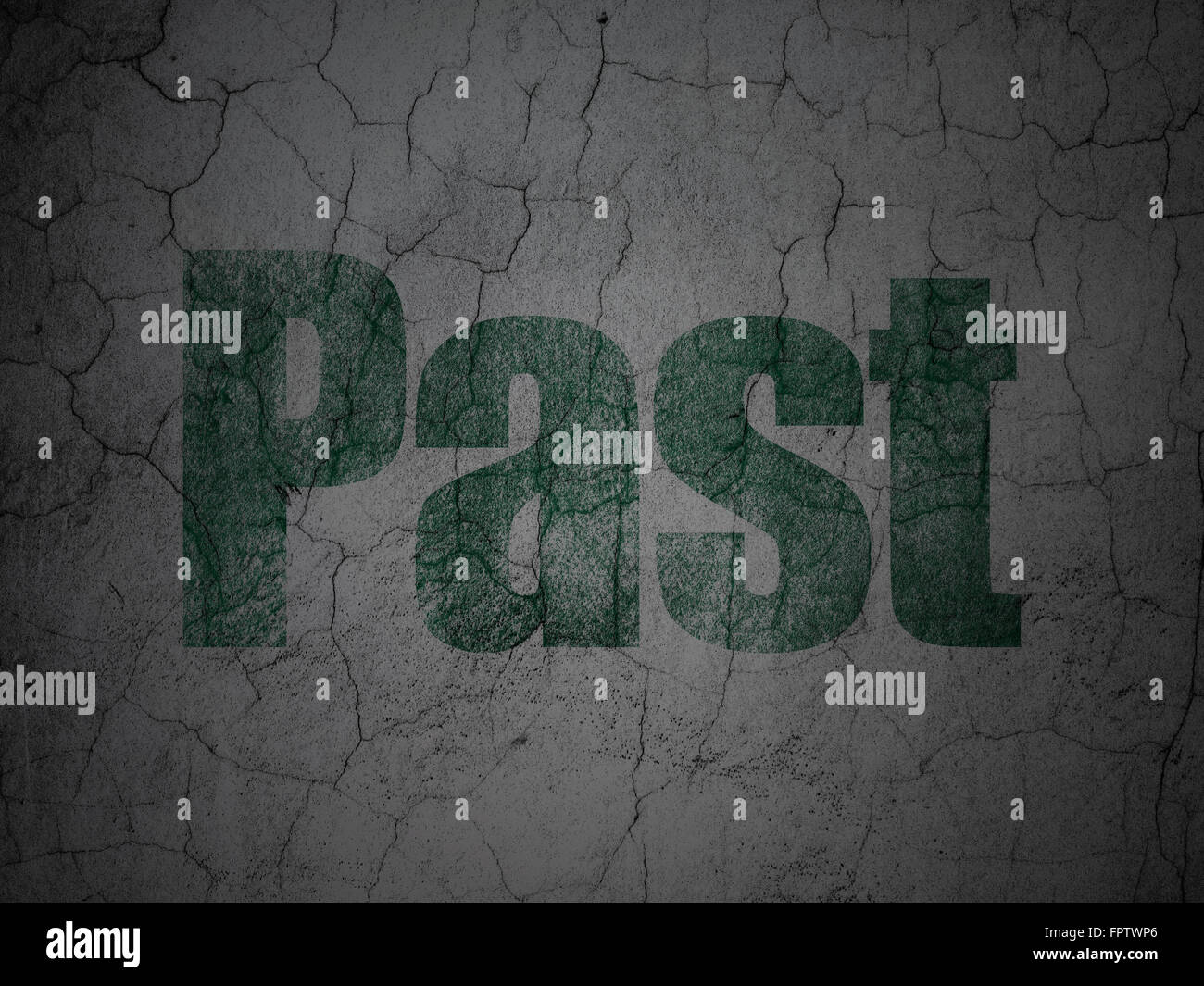 Time concept: Past on grunge wall background Stock Photo - Alamy