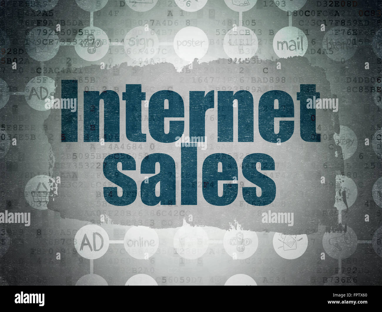 Marketing concept: Internet Sales on Digital Paper background Stock ...
