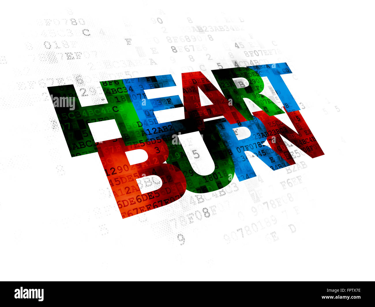 Healthcare concept: Heartburn on Digital background Stock Photo - Alamy