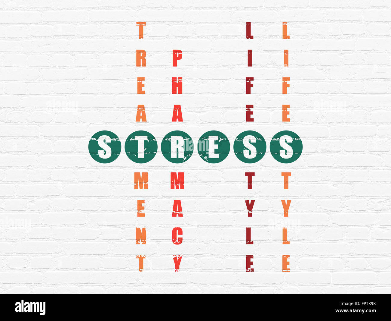 Healthcare concept: Stress in Crossword Puzzle Stock Photo - Alamy