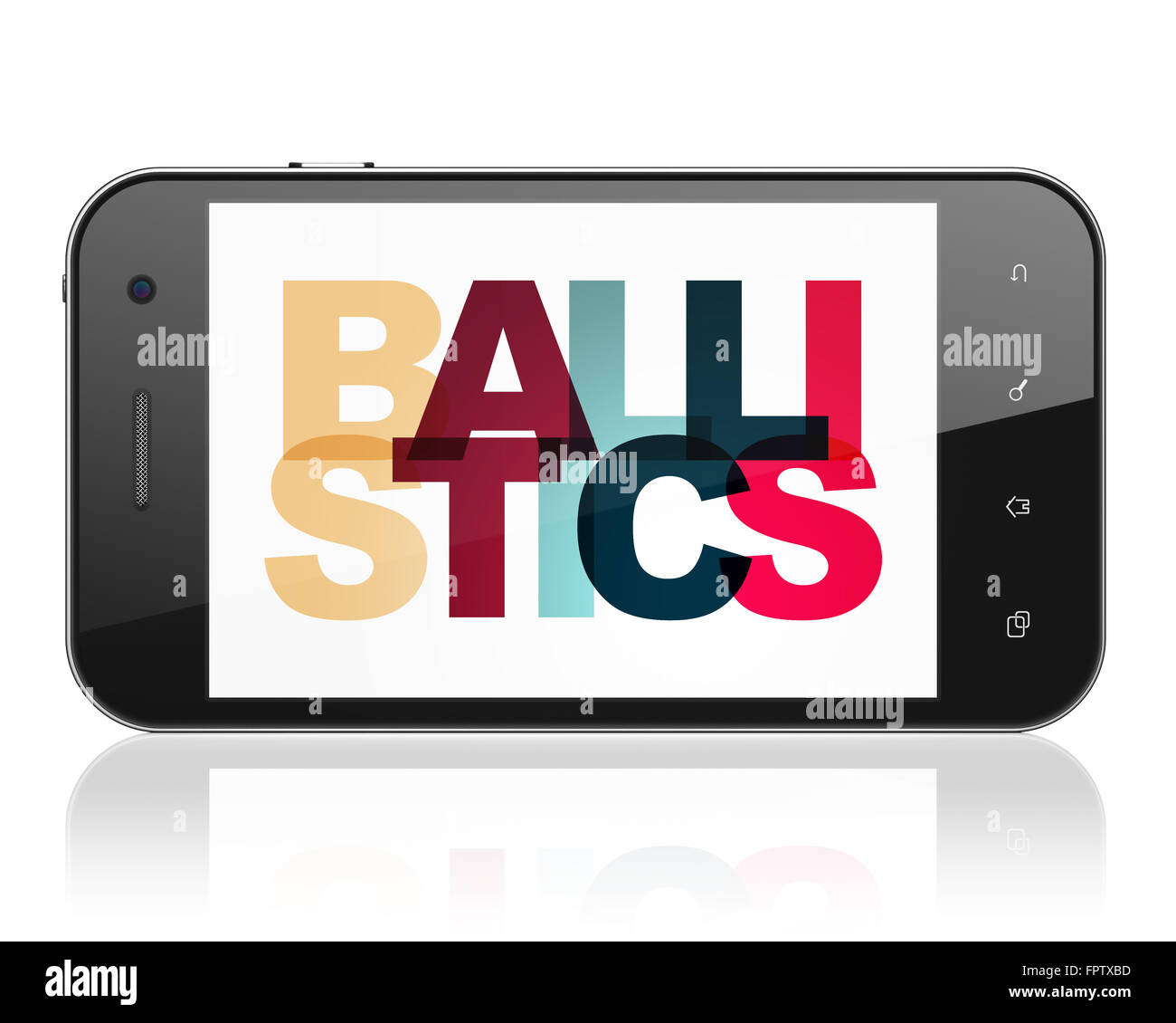 Science concept: Smartphone with Ballistics on display Stock Photo - Alamy