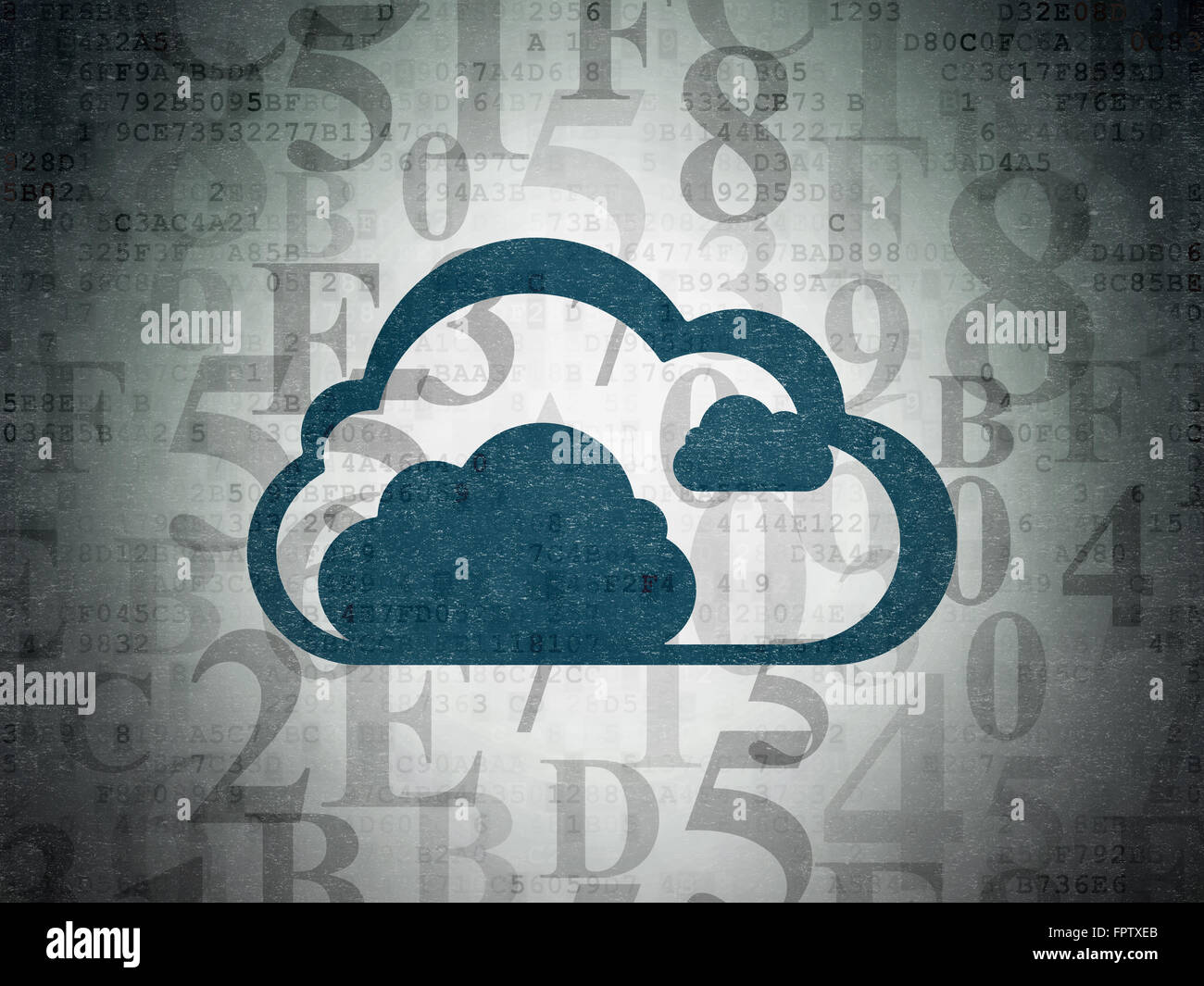 Cloud computing concept: Cloud on Digital Paper background Stock Photo ...