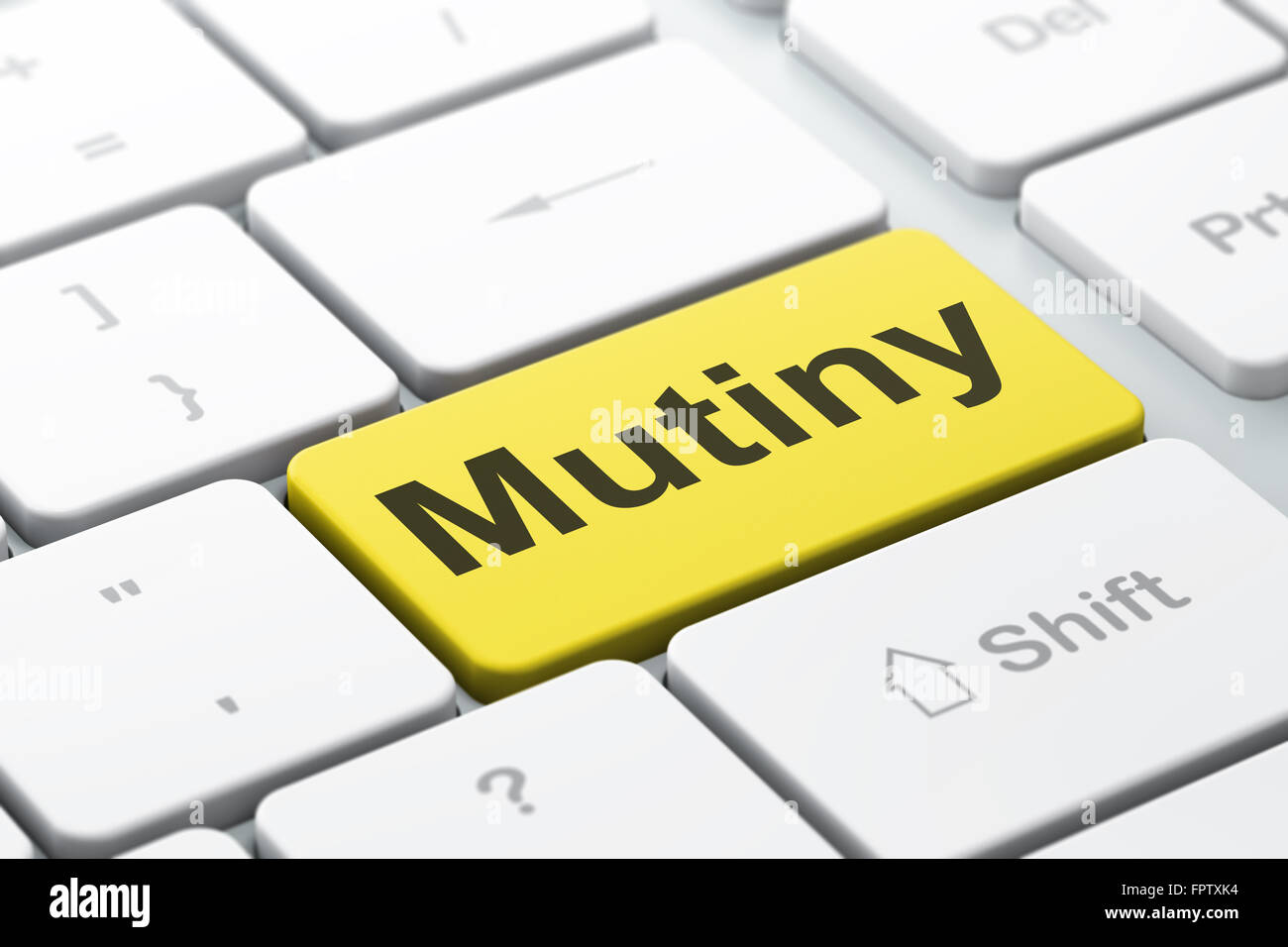 Political concept: Mutiny on computer keyboard background Stock Photo ...