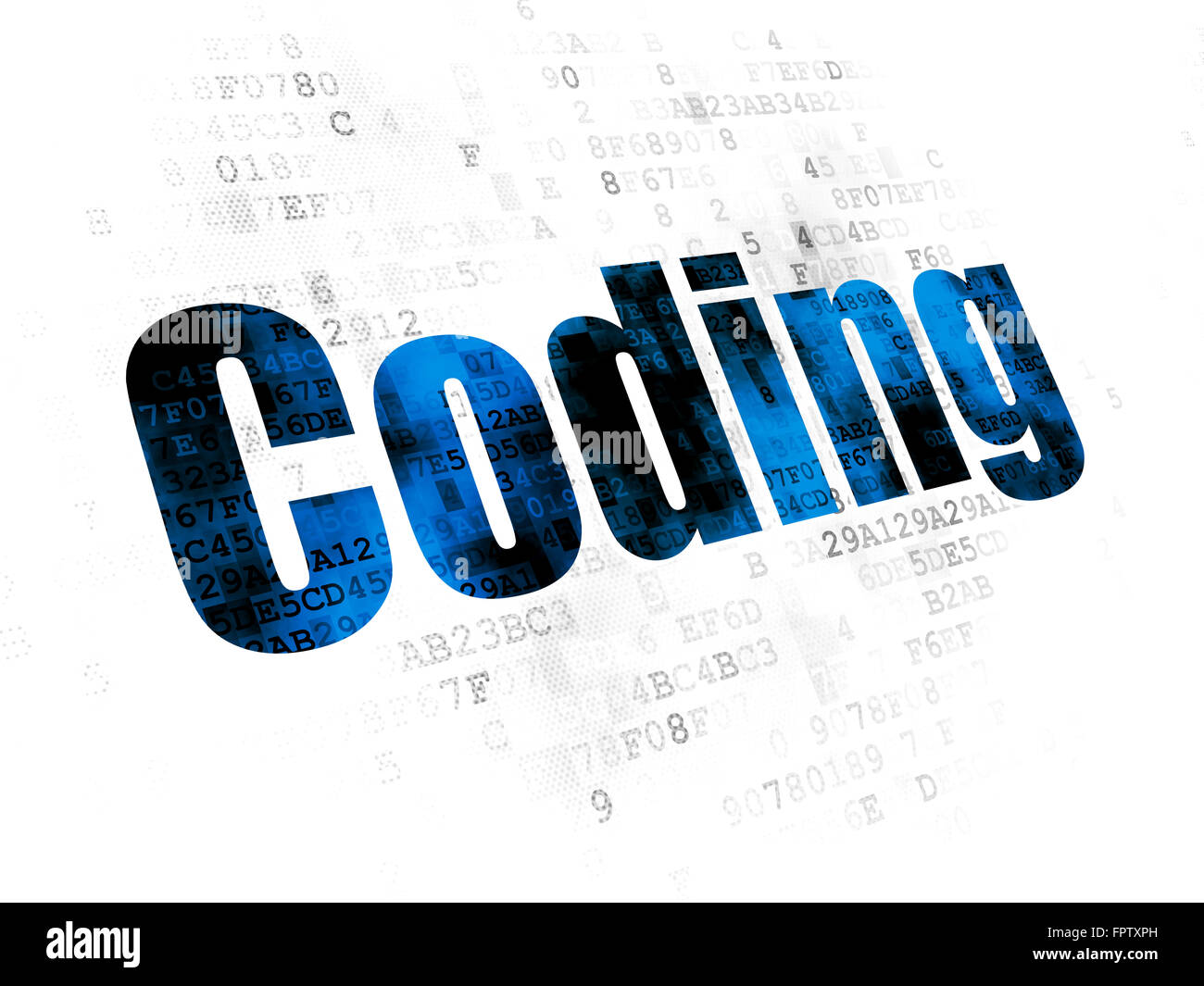 Programming concept: Coding on Digital background Stock Photo - Alamy