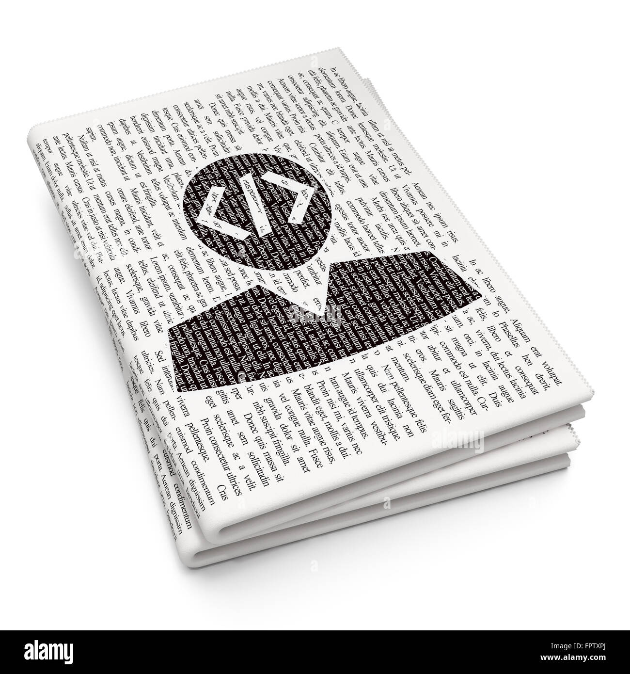 Programming concept: Programmer on Newspaper background Stock Photo - Alamy