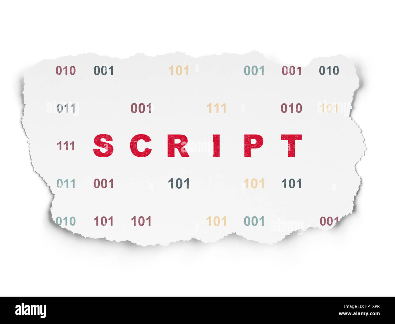 Database concept: Script on Torn Paper background Stock Photo - Alamy