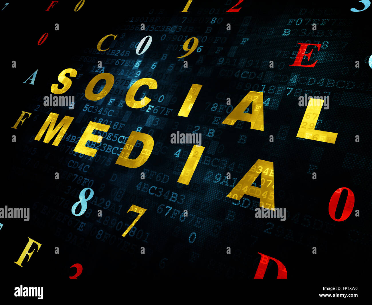 Social network concept: Social Media on Digital background Stock Photo ...