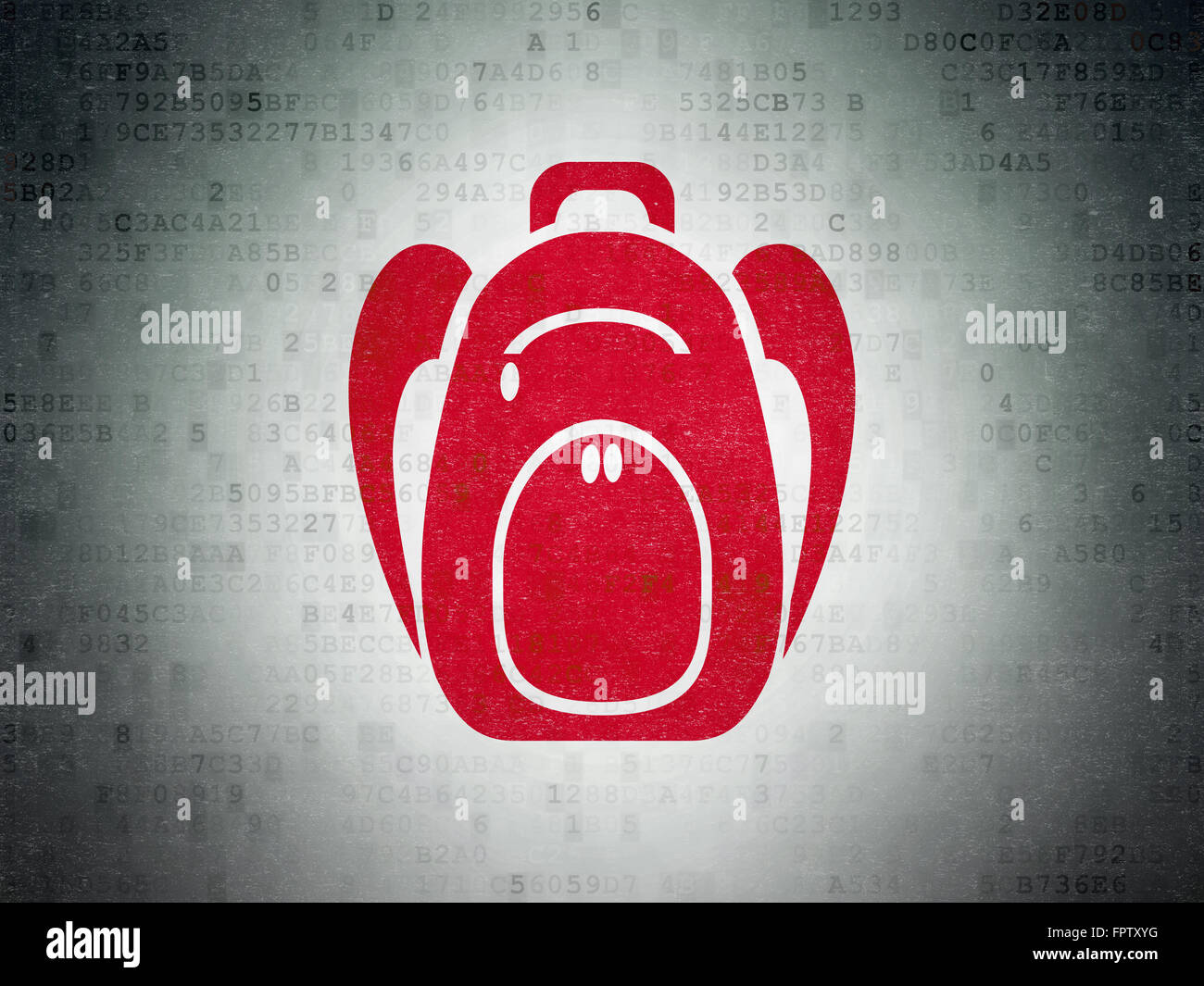 Travel concept: Backpack on Digital Paper background Stock Photo - Alamy