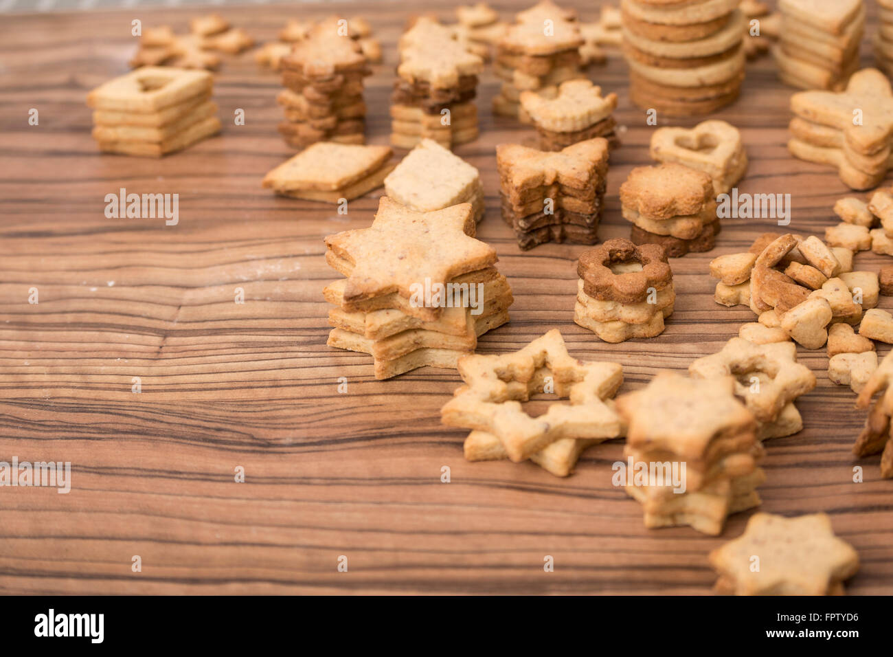 Close-up of different shaped cookies, Munich, Bavaria, Germany Stock ...