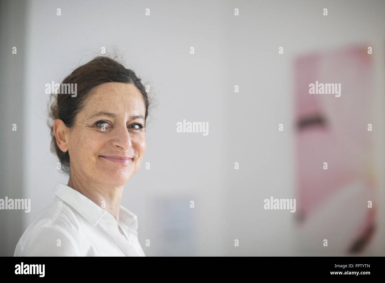 Portrait of a female doctor smiling, Freiburg Im Breisgau, Baden ...
