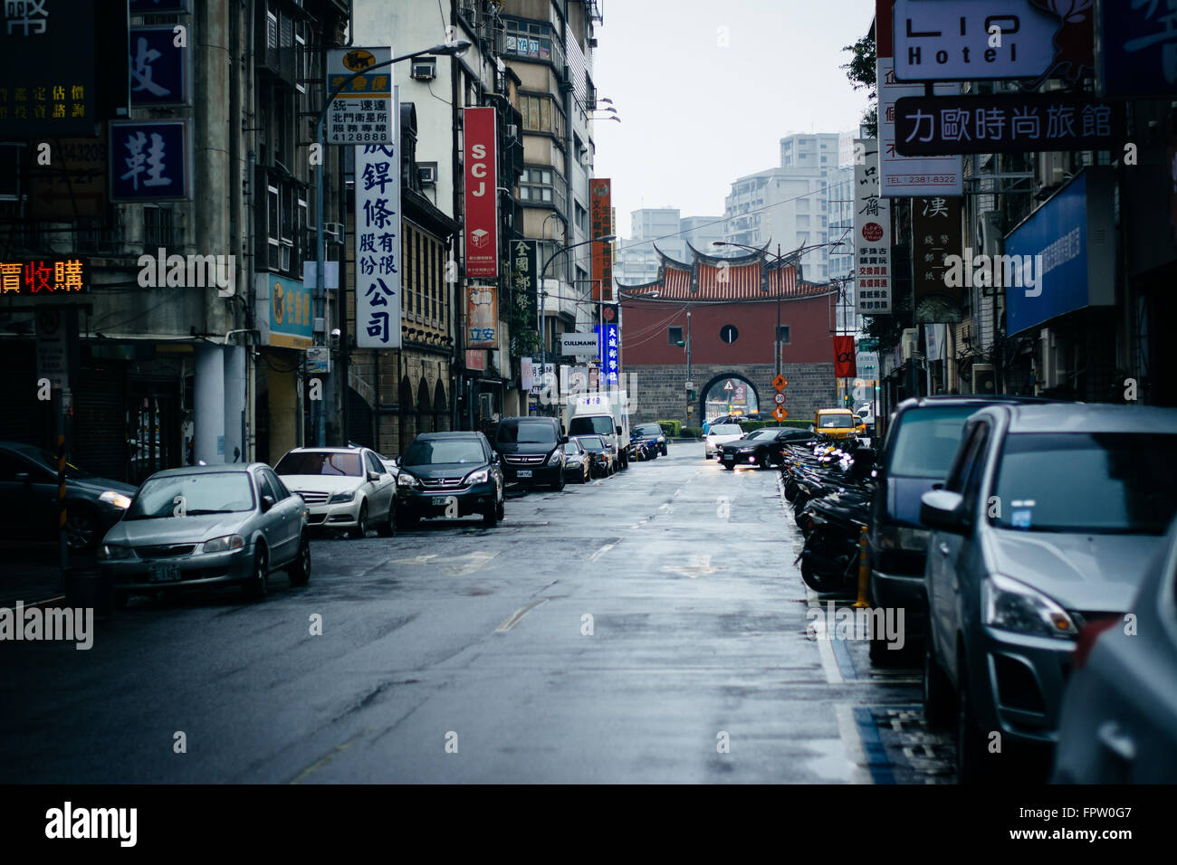 Yanping South Road and the Taipei Old North Gate, in the Zhongzheng ...