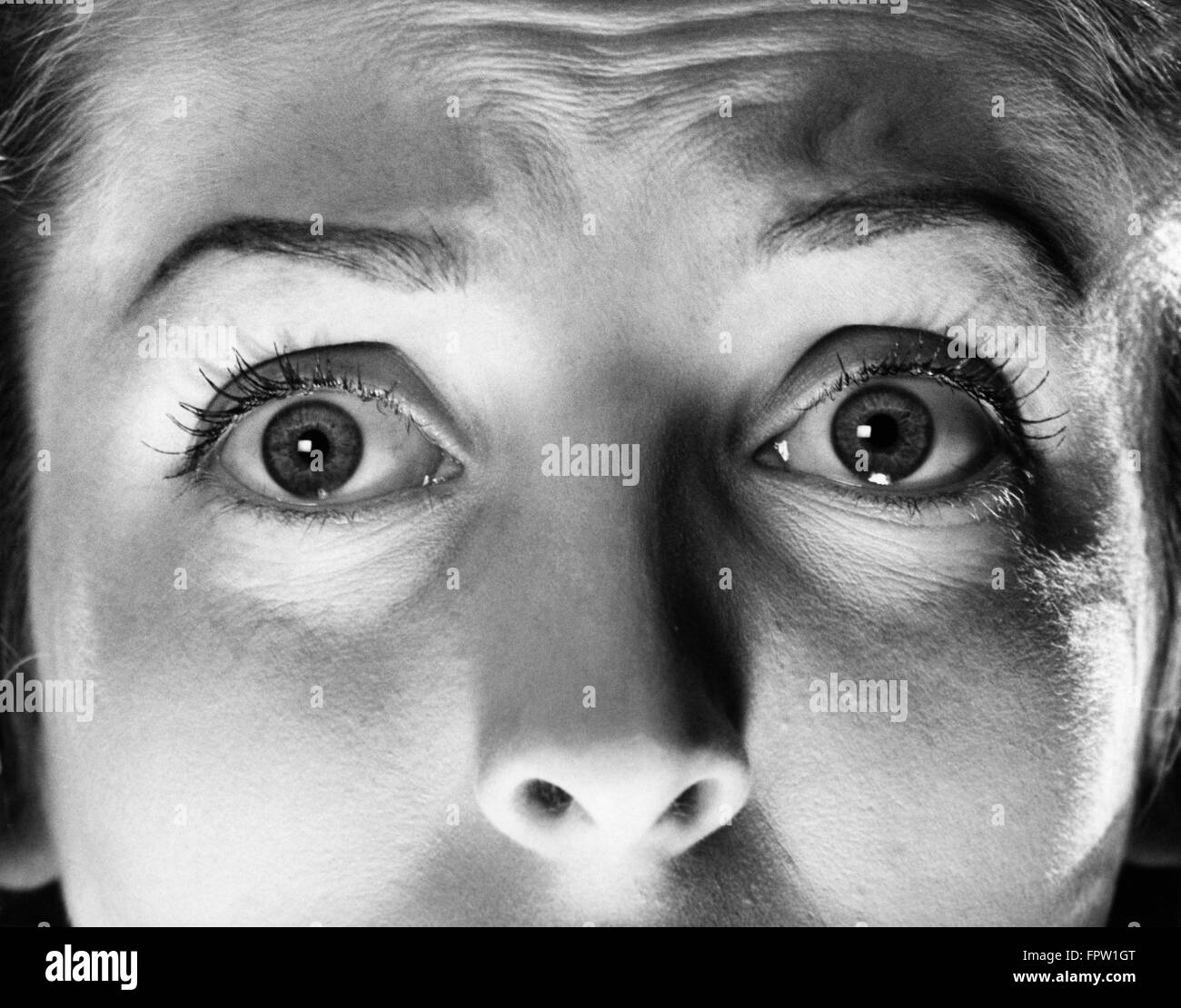1950s scared hi-res stock photography and images - Alamy