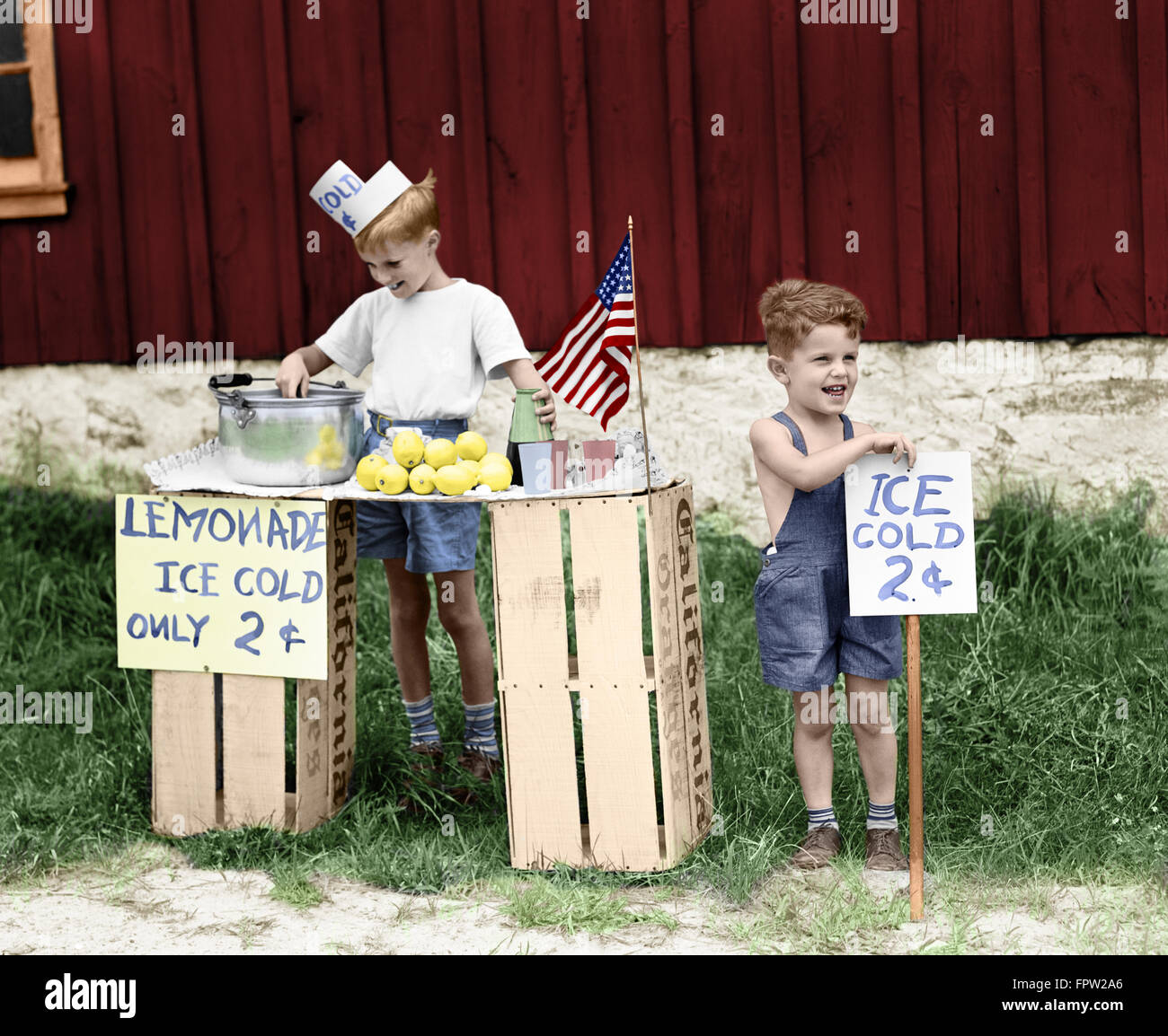 Figure child selling food hi-res stock photography and images - Alamy