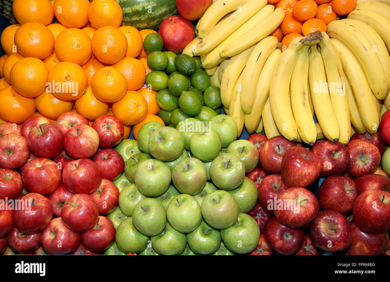 Big assortment of fresh organic fruits. Frame composition of fruits on ...