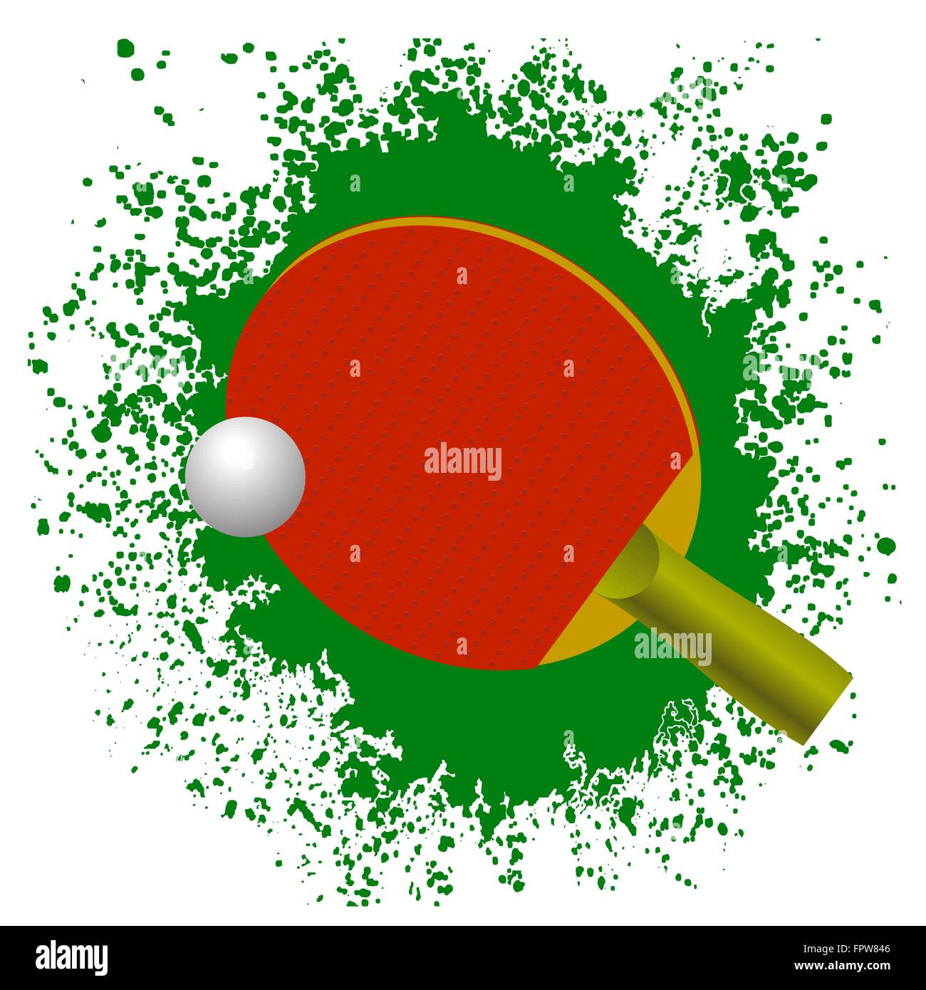 Red Tennis Racket and Plastic Ball Stock Vector Image & Art - Alamy