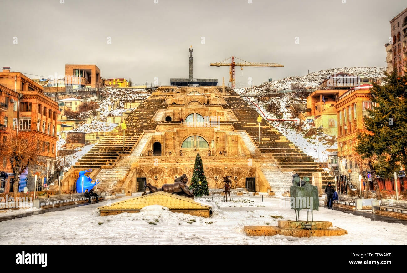 Cascade complex, a giant stairway in Yerevan Stock Photo - Alamy