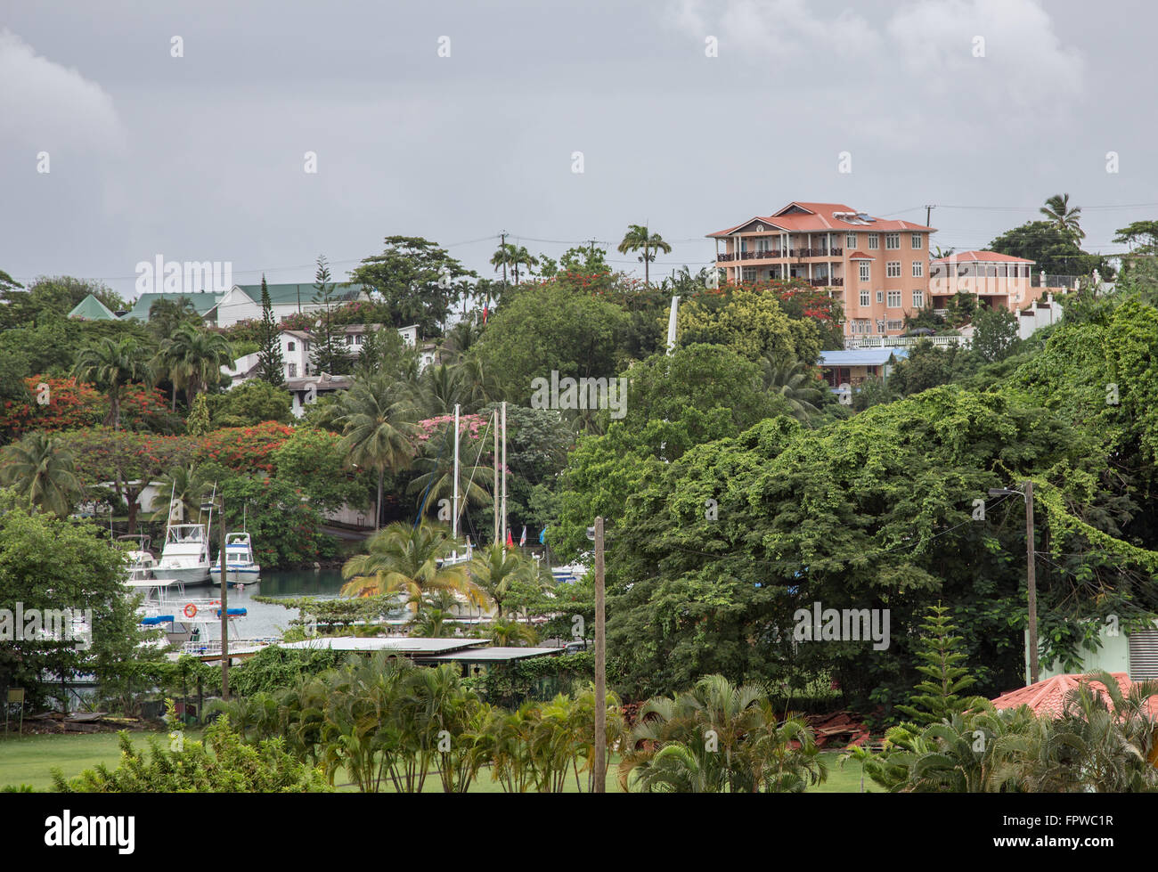 Castries City, Saint Lucia- Harbor in this little Caribbean nation ...