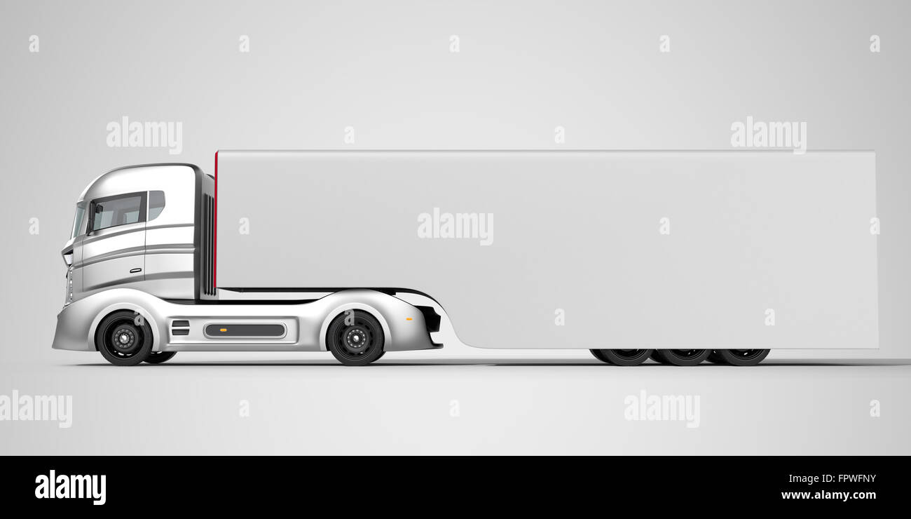 Container truck side view hi-res stock photography and images - Alamy