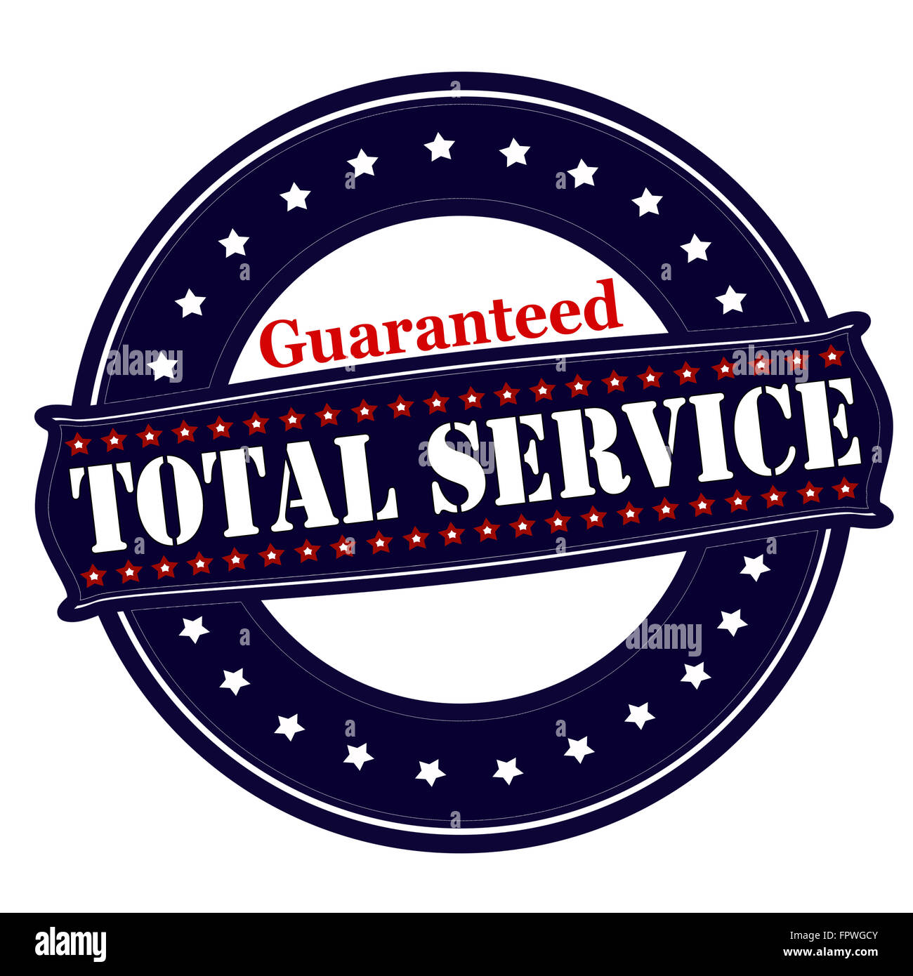 Rubber stamp with text total service guaranteed inside, vector ...