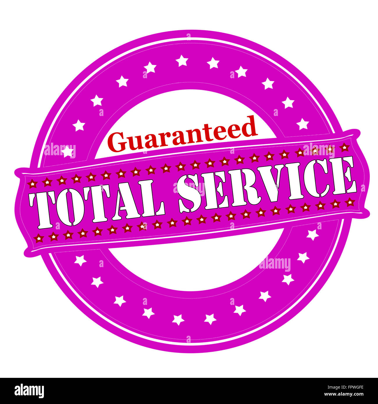 Rubber stamp with text total service guaranteed inside, vector ...