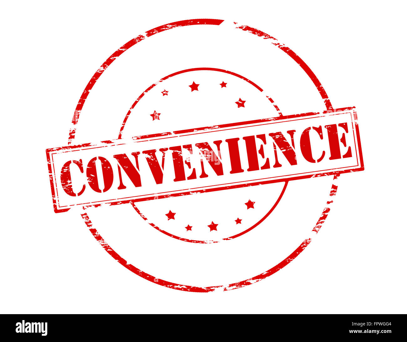 Rubber stamp with word convenience inside, vector illustration Stock ...