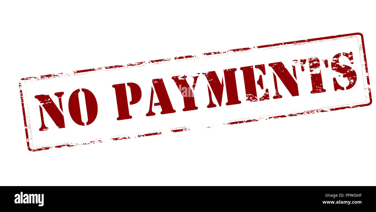 Rubber stamp with text no payment inside, vector illustration Stock ...