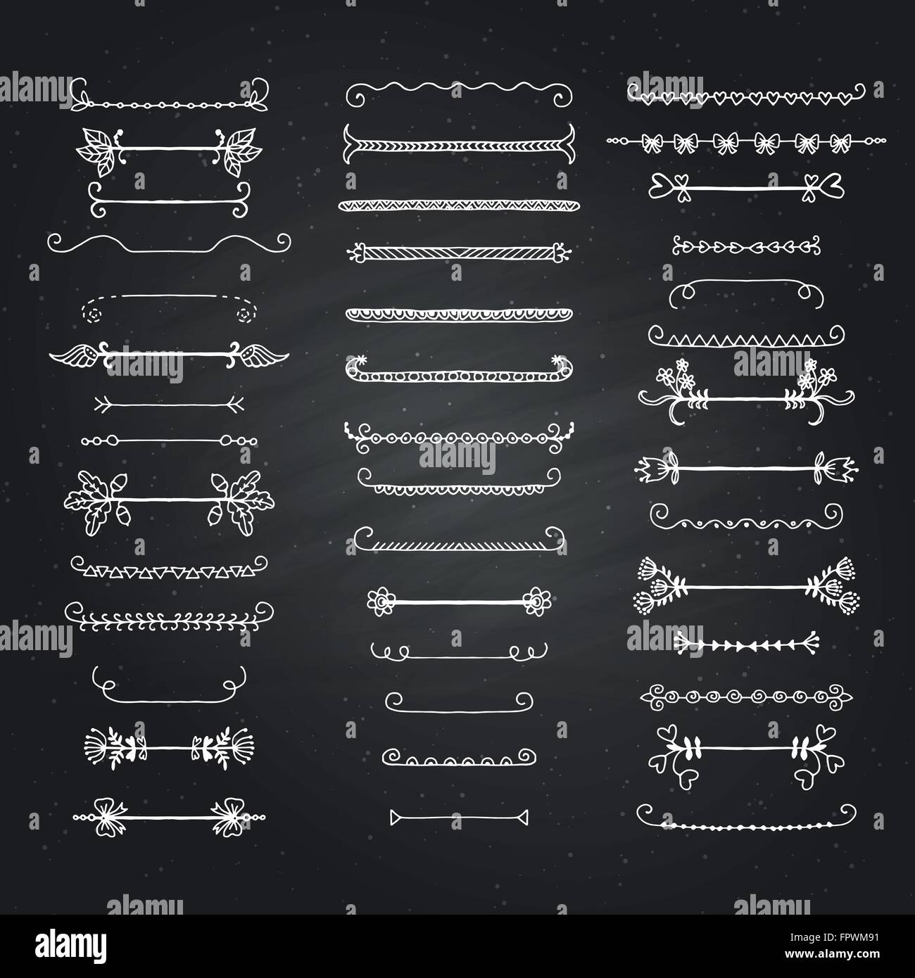 Set line curl elements Stock Vector Images - Alamy